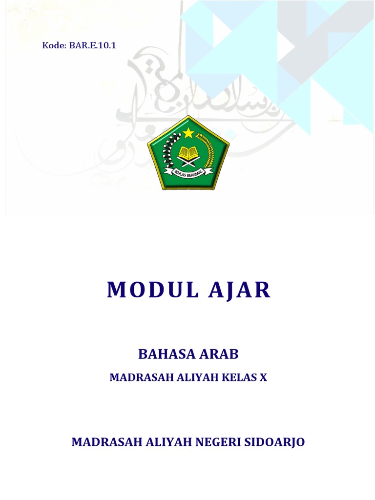 Modul Ajar - Bahasa Arab Wajib - Fase e - Kelas X Bab 1 | PDF