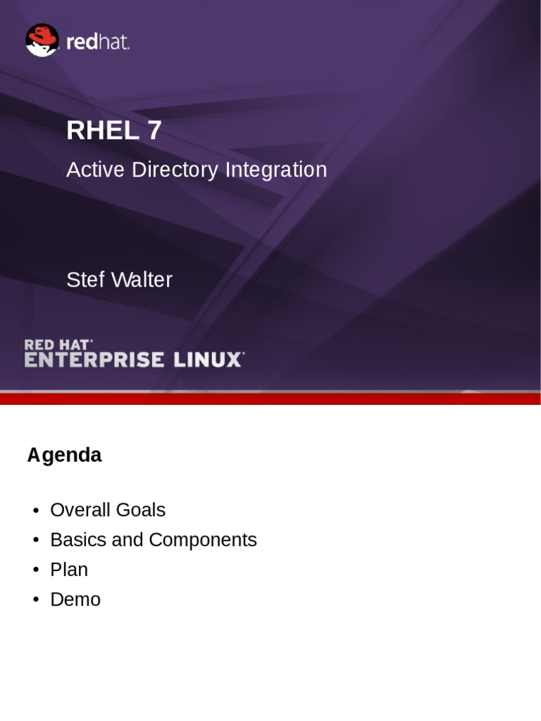 RHEL AD Support | PDF | Red Hat | Server (Computing)