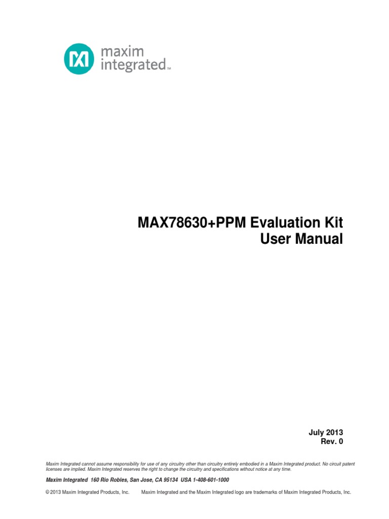 MAX78630+PPMEVK User Manual Rev0 | PDF | Device Driver | Usb
