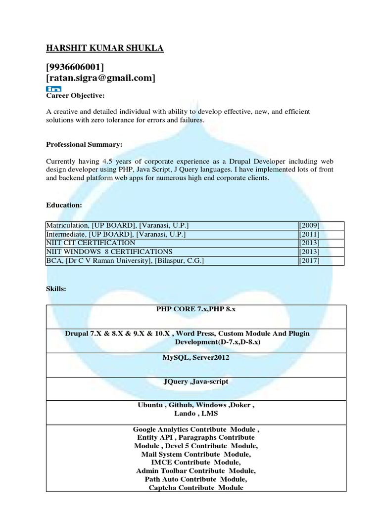 Harshit Shukla Drupal and PHP 2023-3 | PDF | Drupal | Php Harshit Shukla Drupal and PHP 2023-3 | PDF | Drupal | Php