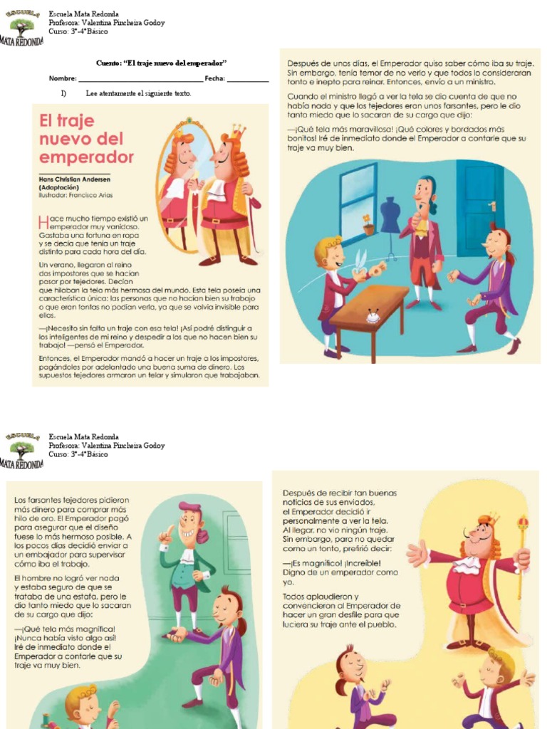 EL TRAJE NUEVO DEL EMPERADOR (3°básico) | PDF