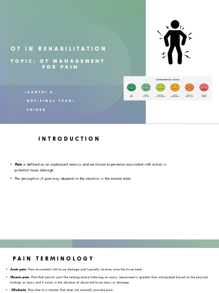 Ot in Rehab PPT 2 | PDF | Pain | Relaxation (Psychology)