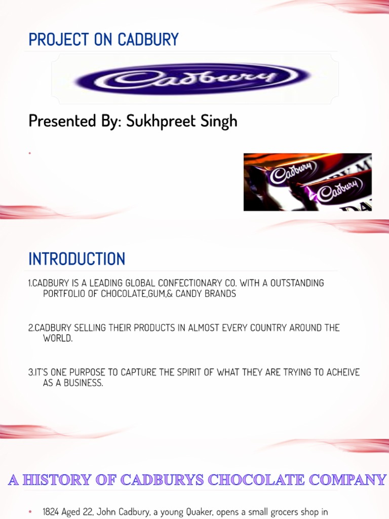 Cadbury Project Class 12 | PDF