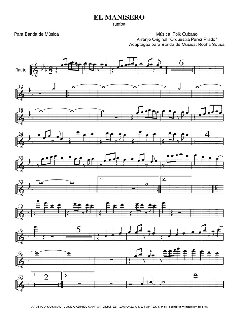El Manisero pour Banda de Musique | PDF