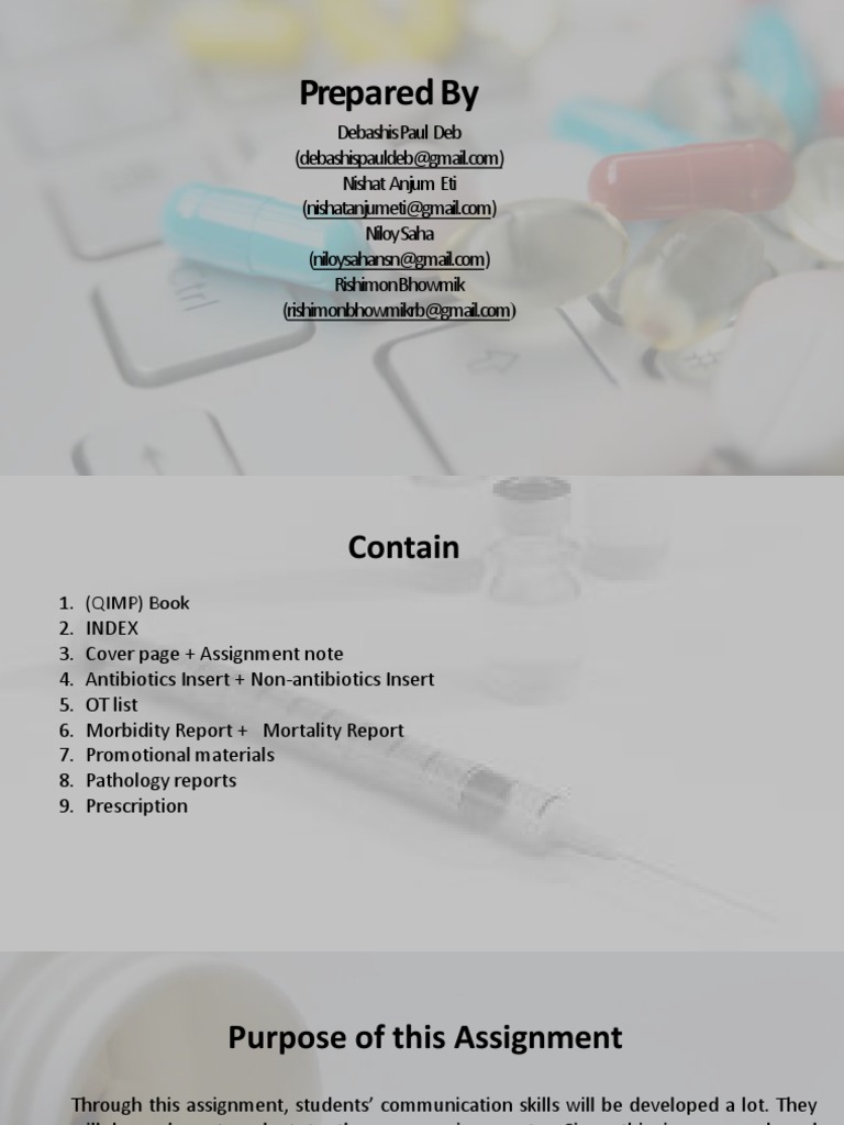 Assignment QIMP PDF 1 | PDF | Health Care | Pharmaceutical Sciences