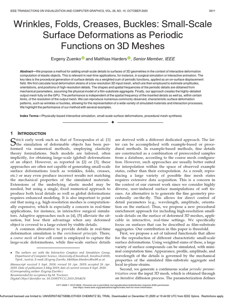 Wrinkles, Folds, Creases, Buckles - Small-Scale Surface Deformations As ... | PDF