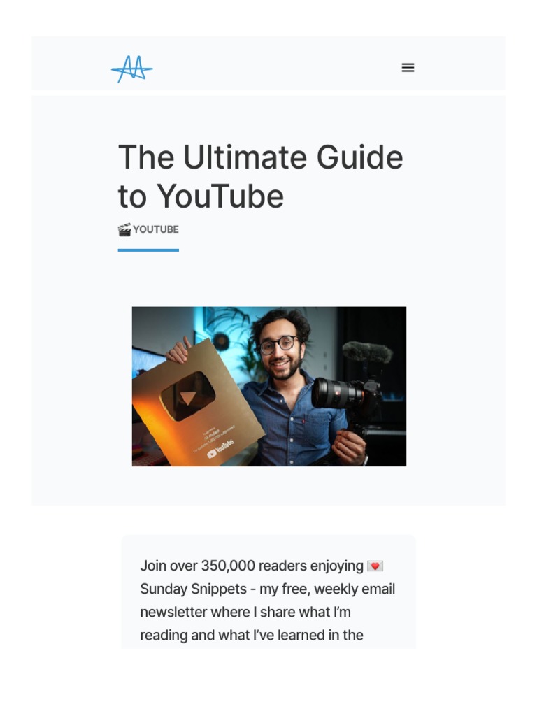 The Ultimate Guide To Youtube Ali Abdaal Pdf You Tube Frame Rate