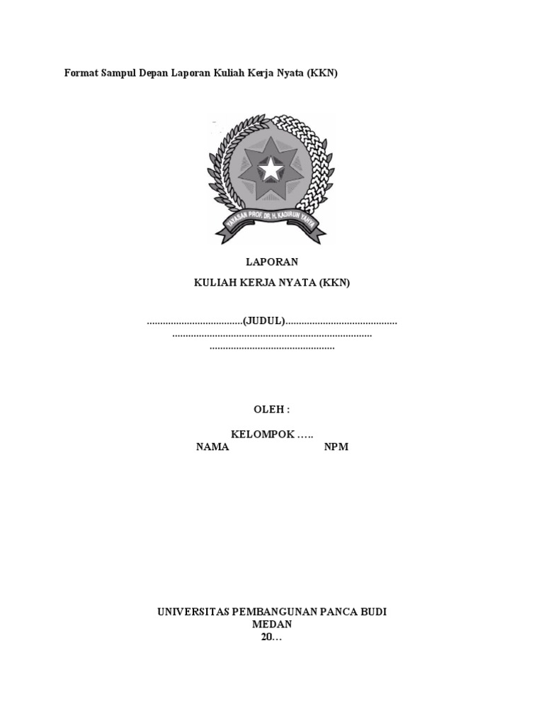 Format Laporan KKN | PDF