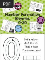 Number Formation Rhyme Cards - Communication For All | PDF