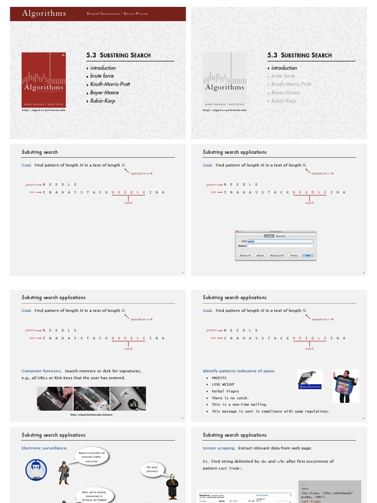 Princeton Substring Search | PDF | String (Computer Science) | Theoretical Computer Science