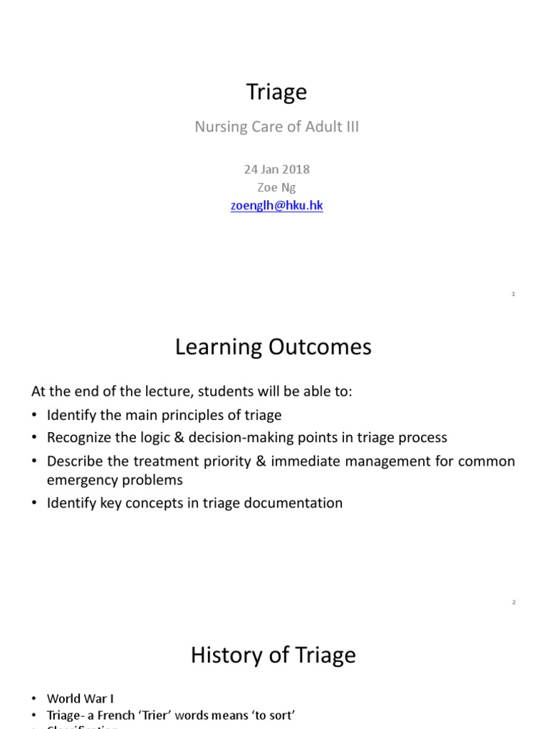 L2 Triage Principles | PDF | Diseases And Disorders | Health Sciences