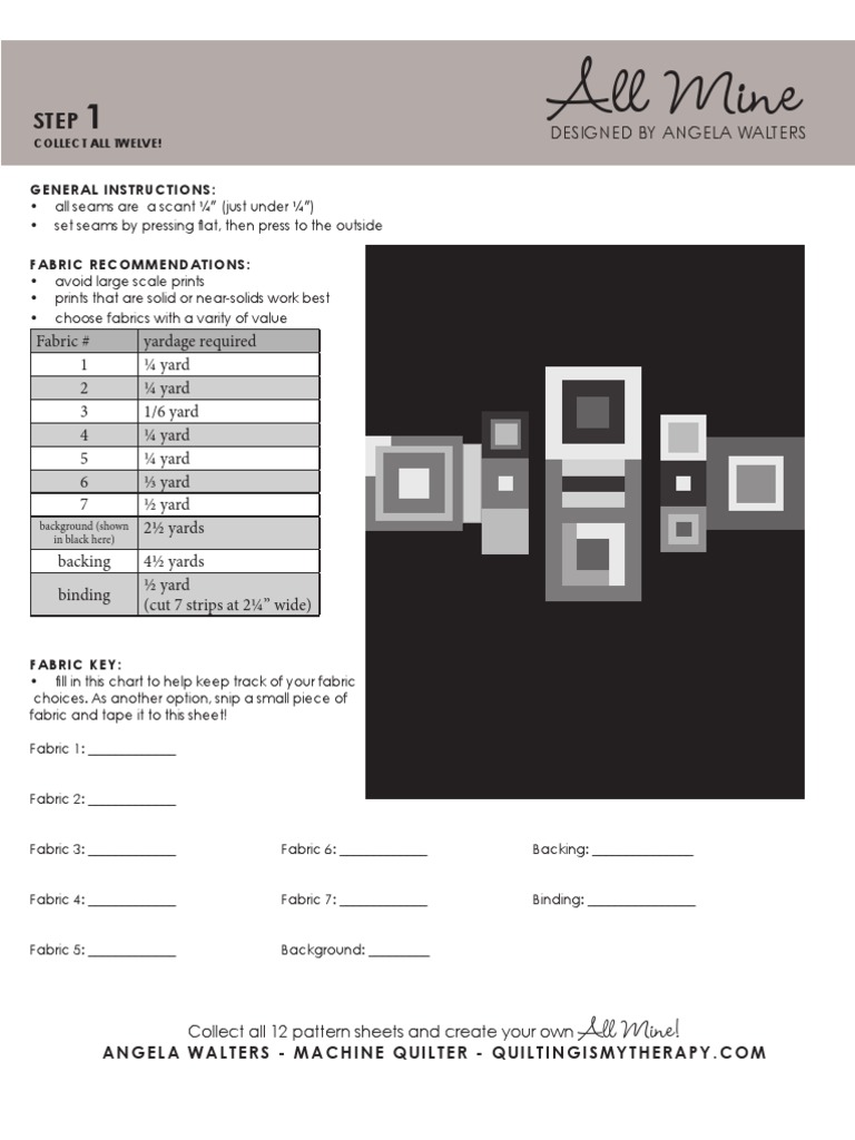 All Mine | PDF | Seam (Sewing) | Textile Arts