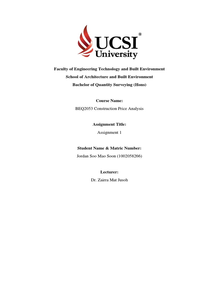 BEQ2053 - Jordan Soo Mao Soon - Assignment 01 | PDF | Statistics ...