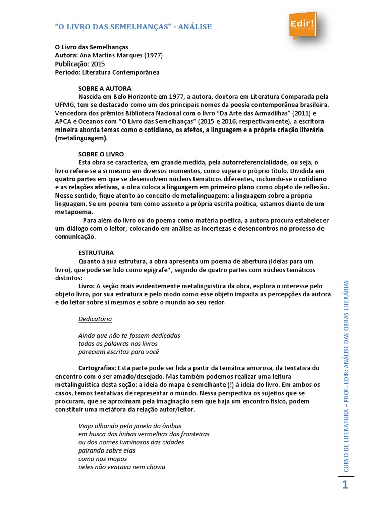 RESUMO | PDF | Livros | Poesia