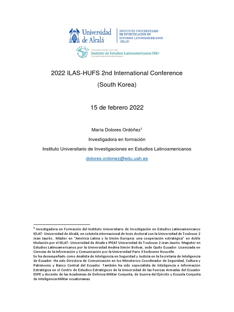 COMUNICACION ILAS 2 FEBRERO 2022 MARIA DOLORES ORDOÑEZ | PDF ...