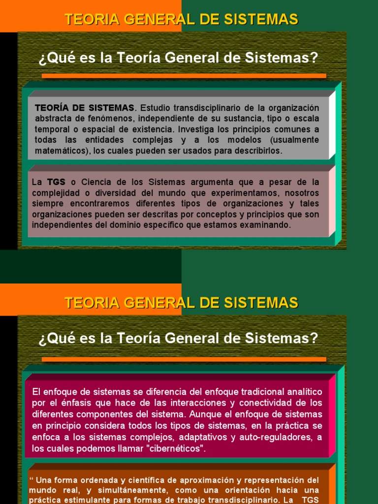 5 - Teoría General de Sistemas | PDF | Teoría de sistemas | Ciencia de ...