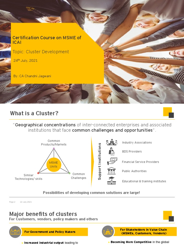 Day-8 (Part-1) Presentation Cluster Development - by CA Chandni Jagwani ...