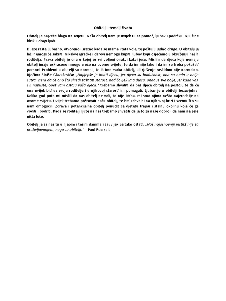 Obitelj - Sastav | PDF