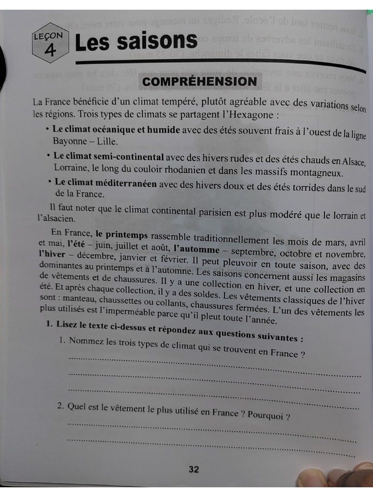 Leçon 4 French | PDF