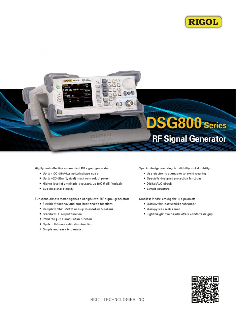 Rigol DSG815 DataSheet En | PDF | Electricity | Computer Engineering