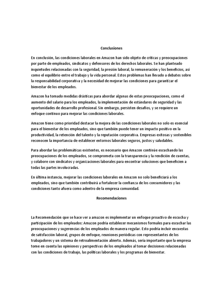 Conclusiones y Reco | PDF