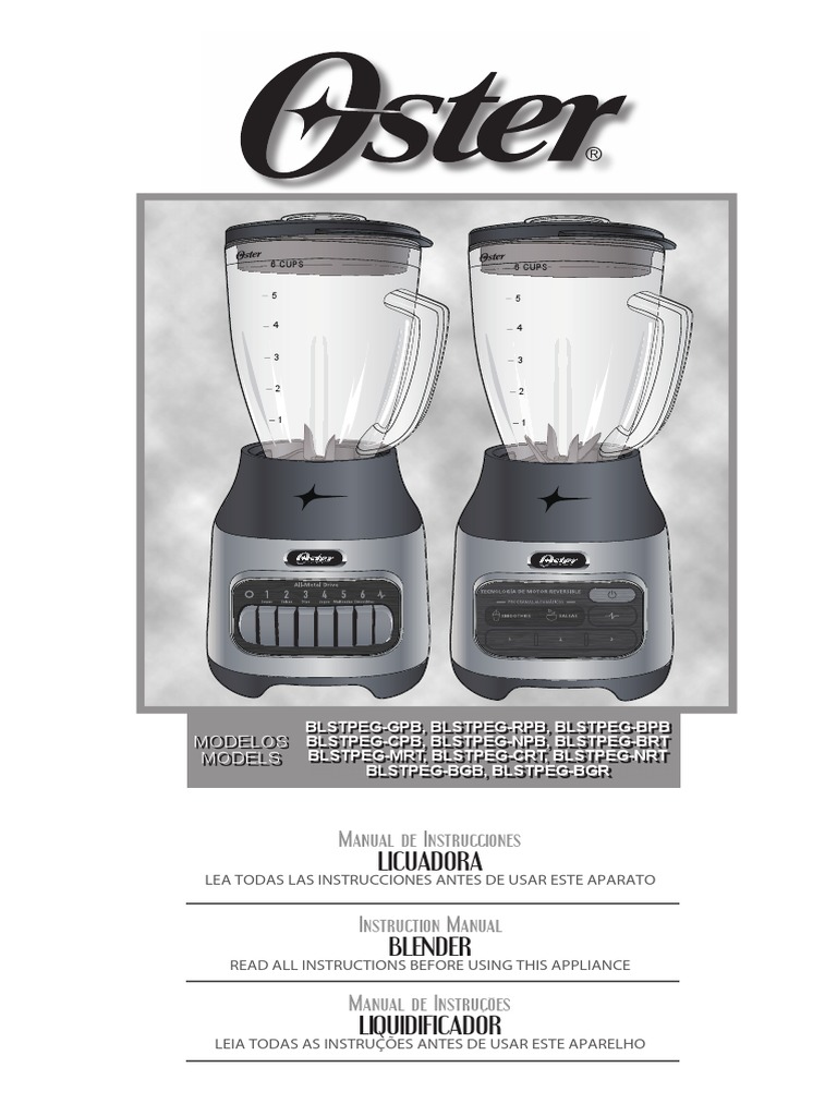 BLSTPEG Series IB | PDF | Enchufes y tomas de corriente alterna | Licuadora