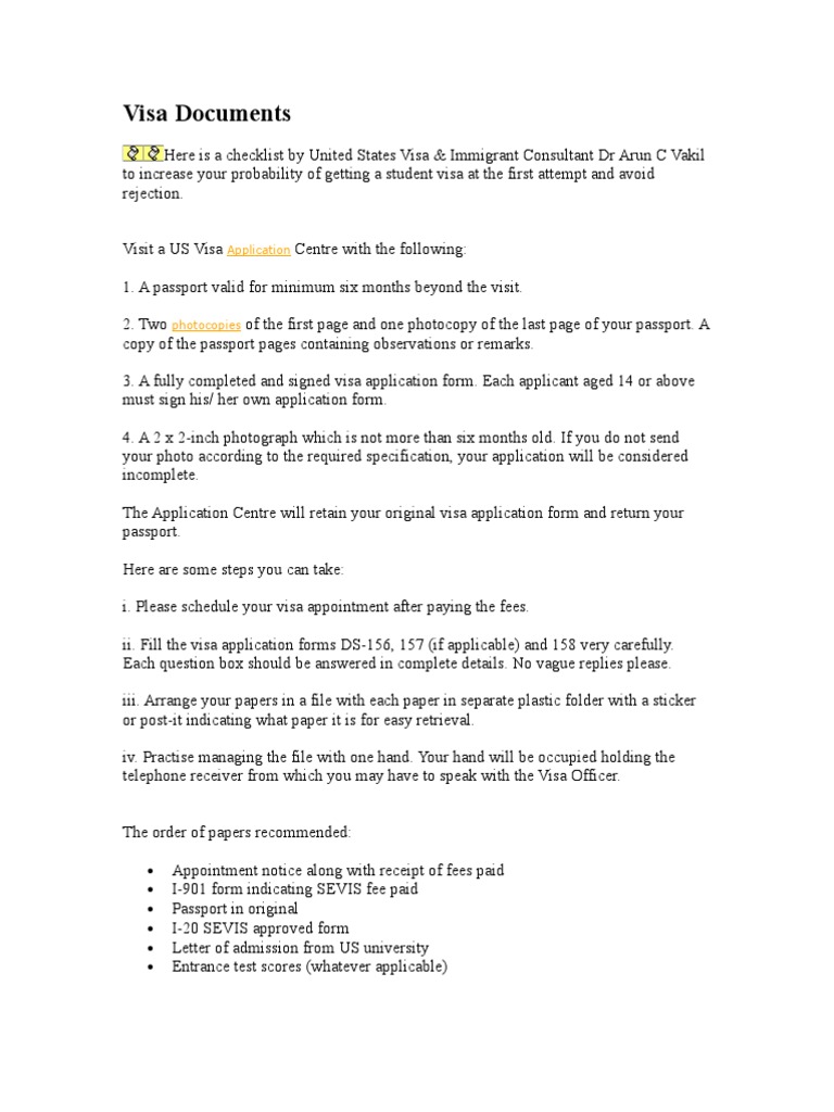 Visa Documents | PDF | Travel Visa | Passport