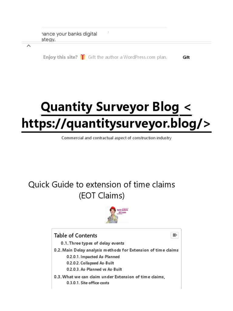 101 - Complete Guide To Extension of Time Claims (EOT Claims) | PDF