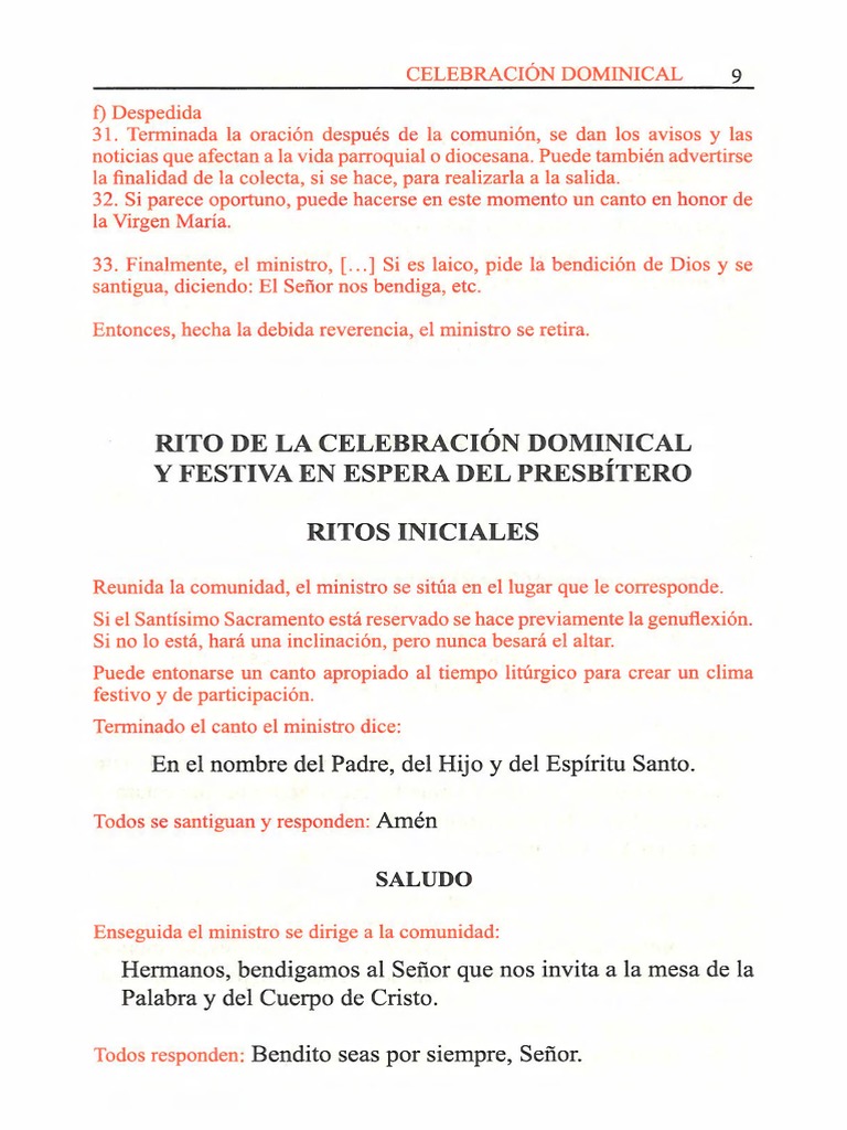 Manual de Celebraciones Del Laico | PDF | Misa (liturgia) | eucaristía