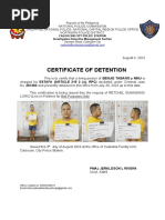 Certificate of Detention | PDF