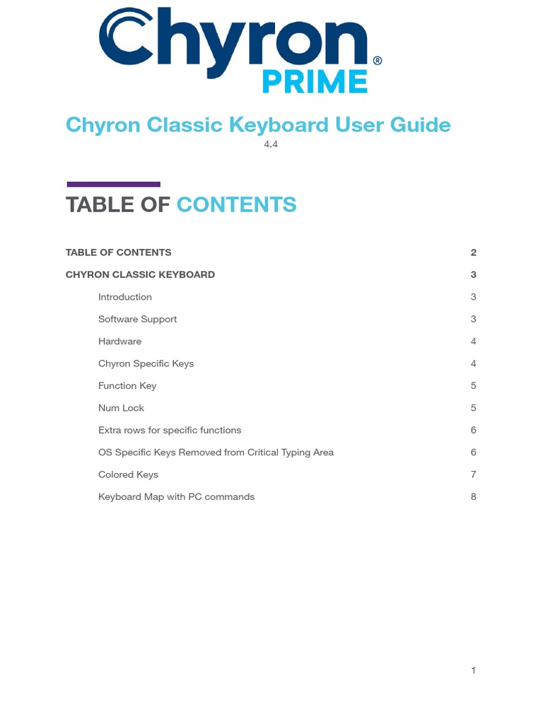 Chyron Classic Keyboard User Guide | PDF | Computer Keyboard | Ibm Pc ...