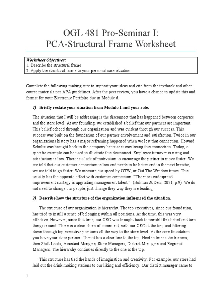 PMG 481 Module 2 Worksheet | PDF | Job Satisfaction | Business