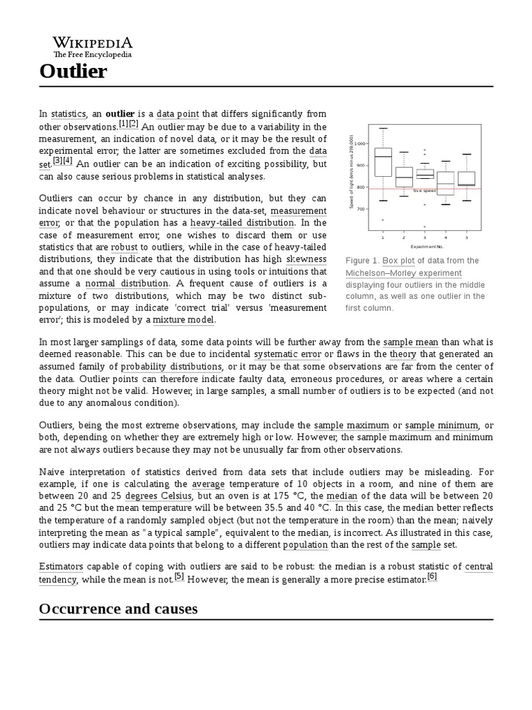 Outlier | PDF | Outlier | Statistical Analysis