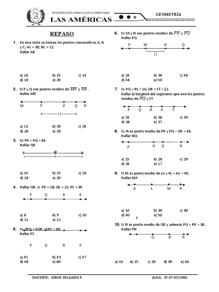 Repaso - Geom - 3-4 S | PDF | Ajedrez