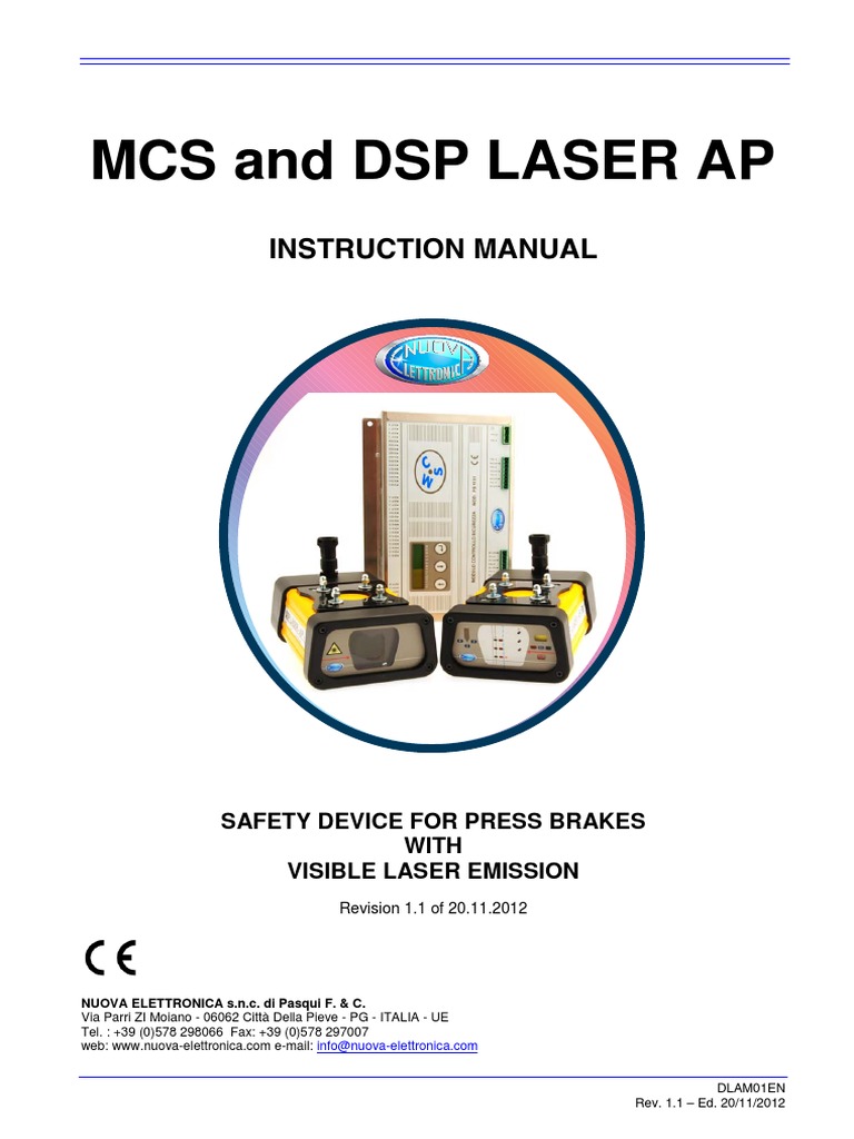 Mcs and DSP Laser Ap: Instruction Manual | PDF | Valve | Input/Output