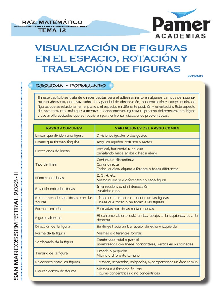 RM - Sem 12 - Visualización de Figuras en El Espacio | PDF | Ángulo | Rotación