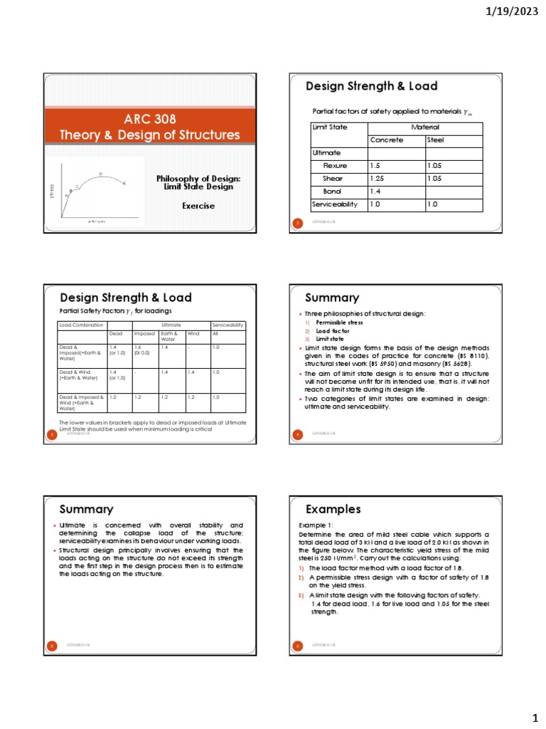 Limit State Design in Structural Engineering | PDF | Strength Of ...