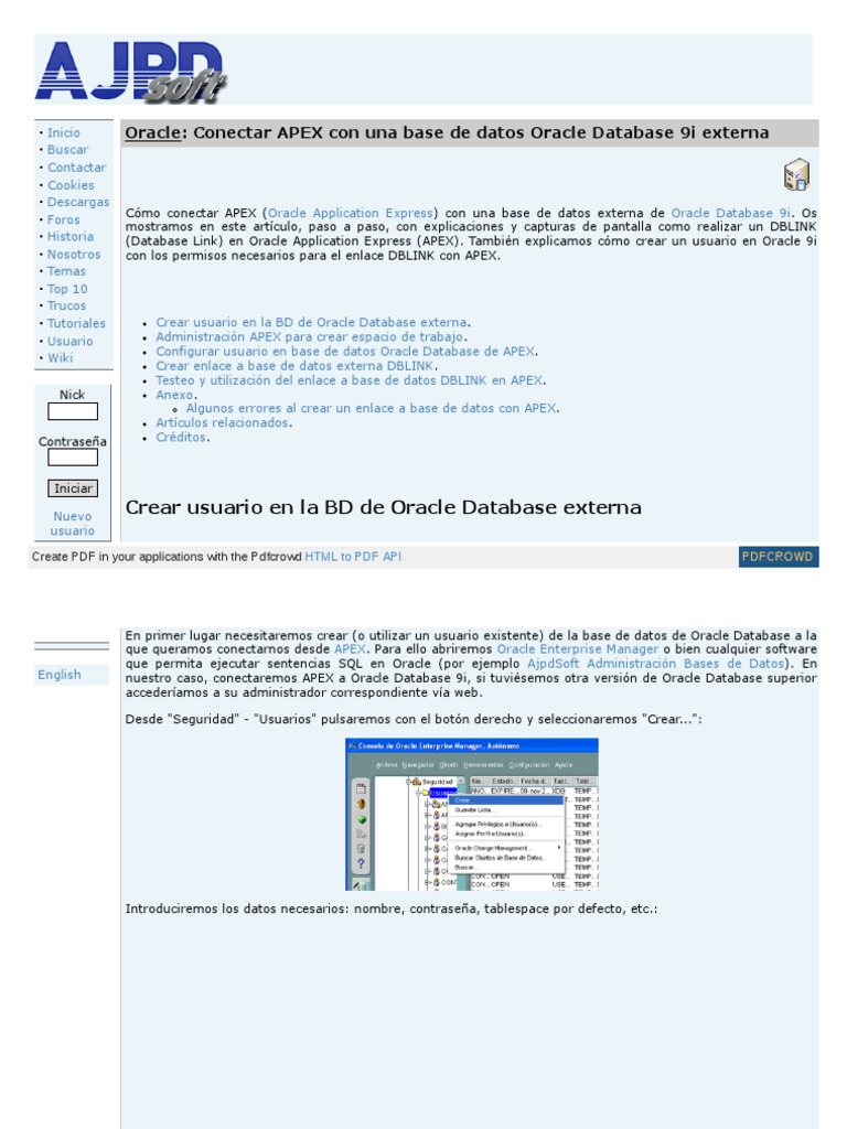 Dblik Apex | PDF | SQL | Hipervínculo Dblik Apex | PDF | SQL | Hipervínculo
