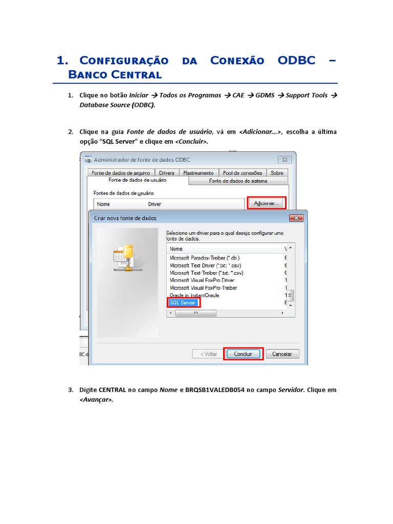GDMS Configuracao ODBC | PDF