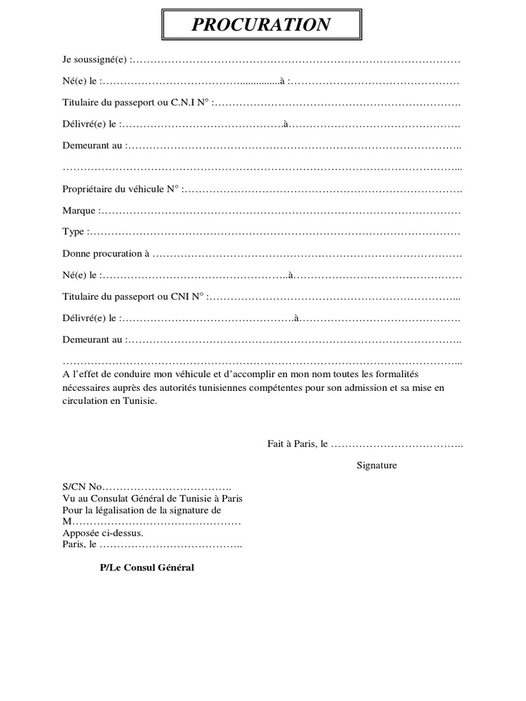 Procuration FR | PDF