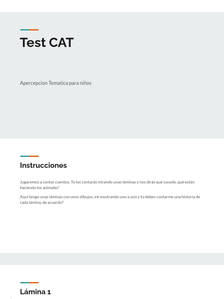 Test CAT | PDF | Temor | Ciencias del comportamiento