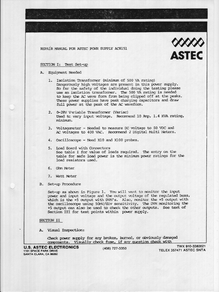 Astec AC8151 RM | PDF