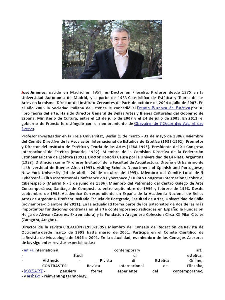 Biografía José Jimenez | PDF