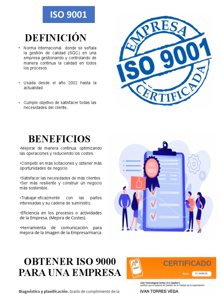 Iso 9001 Pdf Iso 9000 Calidad Comercial