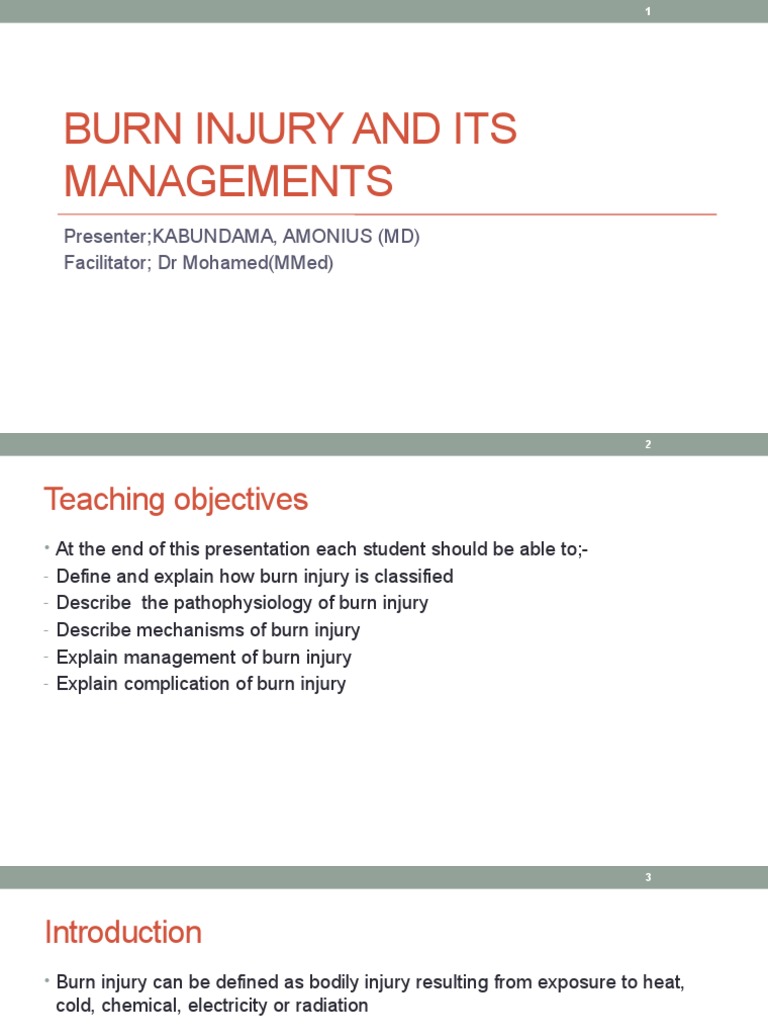 Burn Injury and Its Managements | PDF | Burn | Injury