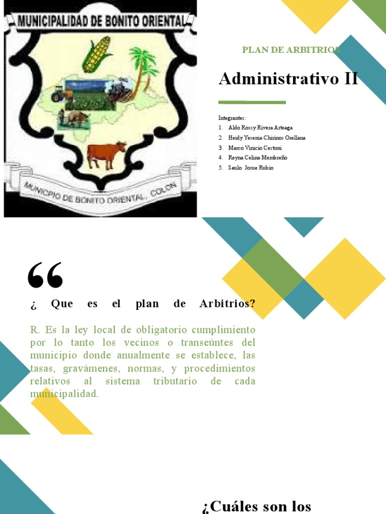 Plan de Arbitrios | PDF | Impuestos | Gobierno local