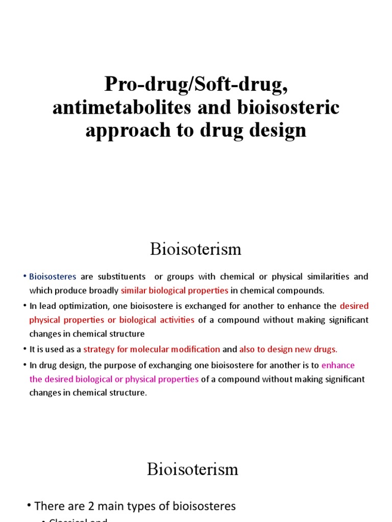 Pro-Drug Etc Lecture | PDF