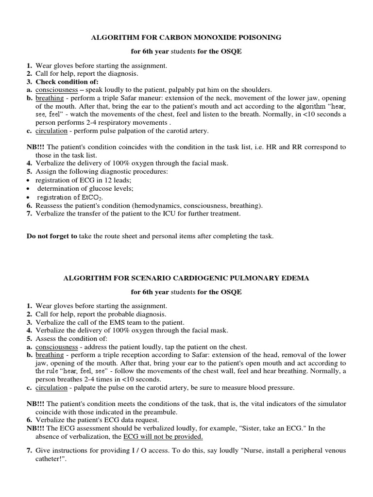 Algorithms For Emergency Medicine Engl 2020 2021 | PDF | Health ...