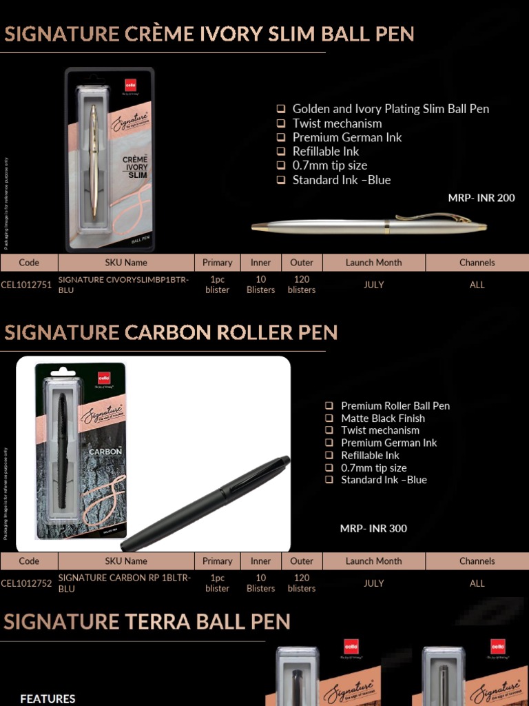 New Metal Pens Launch deck | PDF | Printing | Writing Implements
