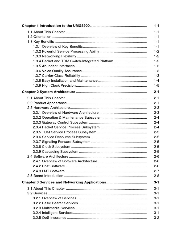 UMG8900 Technical Manual-System Description | PDF | Computer Network | Asynchronous Transfer Mode